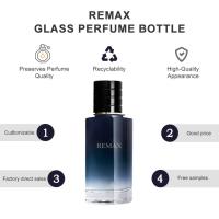 China UV Coating Glass Perfume Bottle 50ml Frosted With Black Threaded Cap for sale