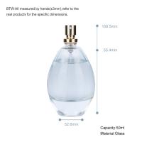 China 50ml Transparent Glass Clear Cylindrical Bottle With Golden Lid For Empty Cosmetic Glass Bottles for sale