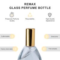 China 50ml Transparent Glass Clear Cylindrical Bottle With Golden Lid For Empty Cosmetic Glass Bottles for sale