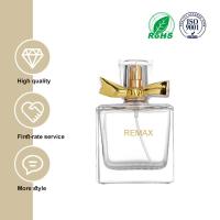 China Luxury 50ml Glass Perfume Bottle 10000pcs With Gold Bow Cap for sale