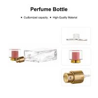 China 50ml Transparent Glass Clear Rectangle Bottle With Transparent Lid For Cosmetic Glass Bottles for sale