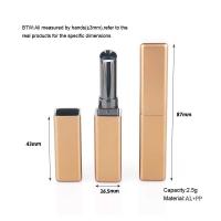 China 2.5g Clear Lip Balm Containers Luxurious Brown Metallic Exterior Antique Lipstick Tube for sale