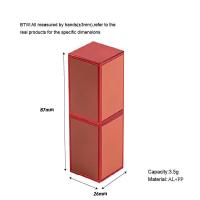 China 3.5g Luxurious Lip Balm Tubes Cranberry Red ABS Empty Lipstick Containers for sale