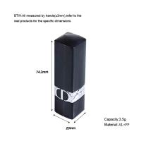 China 3.5g Square Lip Balm Tubes Resilient ABS Smooth Lipstick Tube Container for sale