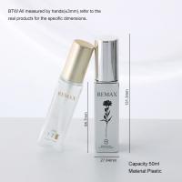 China Clear Glass Perfume Bottle Cosmetic Packaging Gold Threaded Cap 50ml for sale