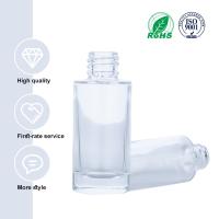 China Unique 50ml Glass Cosmetic Packaging Cylinder Perfume Bottle With Gold Spray Head for sale