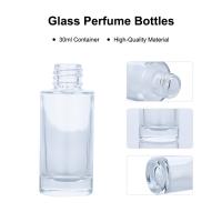 China Unique 50ml Glass Cosmetic Packaging Cylinder Perfume Bottle With Gold Spray Head for sale