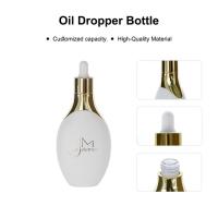 China Frosted Glass Cosmetic Packaging Bottles 50ml  With Dropper for sale