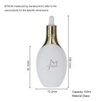China Frosted Glass Cosmetic Packaging Bottles 50ml  With Dropper for sale