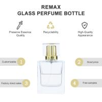 China 50ml Glass Perfume Bottle Cosmetic Packaging With Gold/Black Threaded Cap for sale