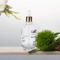 China 160ml Clear Glass Essential Oil Dropper Bottle Glass Cosmetic Packaging With Gold Dropper for sale