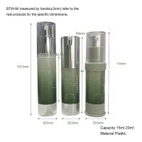 China 15ml 20ml Airless Pump Bottles Customizable Plastic Vacuum For Cosmetic for sale
