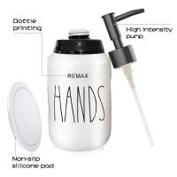 China 500ml White Cylindrical smooth with black pump for shampoo lotion bottle for sale