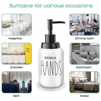 China 500ml White Cylindrical smooth with black pump for shampoo lotion bottle for sale