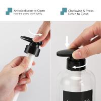 China 500ml Transparent cylindrical smooth with black pump for shampoo lotion bottle for sale