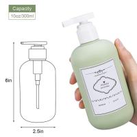 China 500ml Green cylindrical smooth with white pump for shampoo lotion bottle for sale