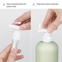 China 500ml Green cylindrical smooth with white pump for shampoo lotion bottle for sale