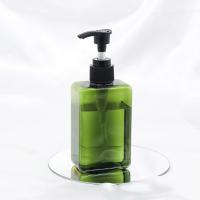 China 125ml Green rectangle smooth with black pump for shampoo lotion bottle for sale