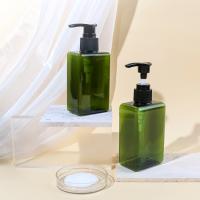 China 125ml Green rectangle smooth with black pump for shampoo lotion bottle for sale