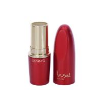 China 3.5g Aluminum Lipstick Tube Unique Frost Red Push Up Empty Round for sale