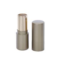 China 3.5g AL+PP Gray Cylindrical Frosted Bottle With Gray Cap For Empty Lipstick Tube for sale