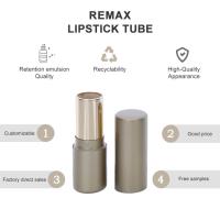 China 3.5g AL+PP Gray Cylindrical Frosted Bottle With Gray Cap For Empty Lipstick Tube for sale
