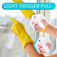 China 300ml Plastic White Smooth Cylindrical Bottle with white Spray For Empty trigger sprayer Bottle for sale