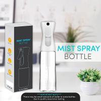 China 300ml Plastic White Smooth Cylindrical Bottle with white Spray For Empty trigger sprayer Bottle for sale