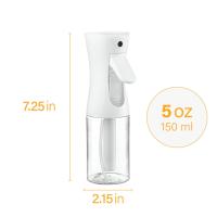China 150ml Transparent Cylindrical Clear Plastic Bottle With White Spray For Spray Bottle for sale