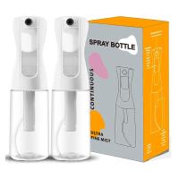 China 150ml Transparent Cylindrical Clear Plastic Bottle With White Spray For Spray Bottle for sale