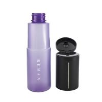 China 250ml Purple Cylindrical smooth with black cap for shampoo lotion bottle for sale