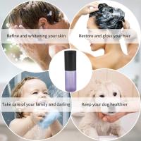 China 250ml Purple Cylindrical smooth with black cap for shampoo lotion bottle for sale
