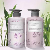 China 500ml Grey cylindrical smooth with grey pump for shampoo lotion bottle for sale