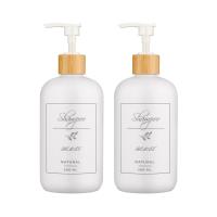China 500ml white cylindrical smooth bottle for shampoo lotion bottle for sale