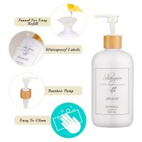 China 500ml white cylindrical smooth bottle for shampoo lotion bottle for sale