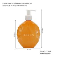 China 250ml Orange Irregular smooth with white pump for shampoo lotion bottle for sale