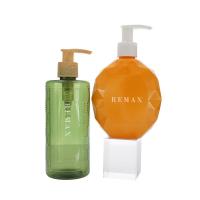 China 250ml Orange Irregular smooth with white pump for shampoo lotion bottle for sale