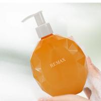 China 250ml Orange Irregular smooth with white pump for shampoo lotion bottle for sale