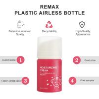 China 50ml Plastic vacuum blue/red cylindrical smooth with transparent lid for shampoo lotion bottle for sale