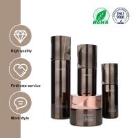 China Luxurious Brown Bottle Glass Skincare Packaging Collection 4 Bottles For Ultimate Indulgence for sale