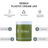 China 250g Plastic Cream Jar Green Matte Finish Generous Capacity Sleek White Lid for sale