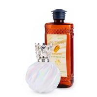 China White Glass Cosmetic Packaging Spherical Shell Pattern Catalytic Aromatherapy 100ml for sale