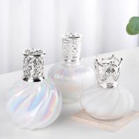 China White Glass Cosmetic Packaging Spherical Shell Pattern Catalytic Aromatherapy 100ml for sale