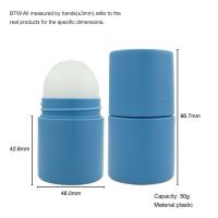 China 50ml Plastic Roll On Bottle Fantastic Deep Blue For Body Care for sale