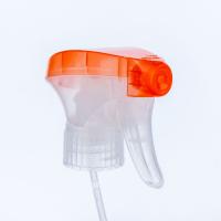 China Mini 28/410 Pump Spray Bottle Parts Orange Translucent Ergonomic for sale