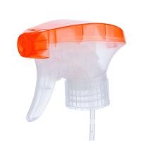 China Mini 28/410 Pump Spray Bottle Parts Orange Translucent Ergonomic for sale