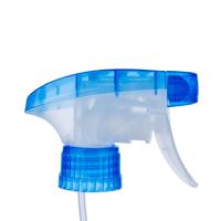 China Customizable Pump Spray Bottle Parts 28/410 Blue Frosted Spray Trigger for sale
