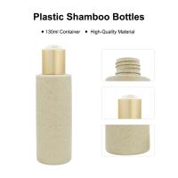 China 250ml Grey cylindrical smooth with Golden pump for shampoo lotion bottle for sale