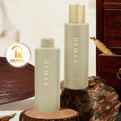 China 250ml Grey cylindrical smooth with Golden pump for shampoo lotion bottle for sale