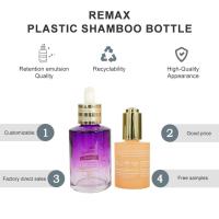 China Functional 30ml 70ml Cosmetic Dropper Bottles In Gradient Purple And Matte Orange for sale